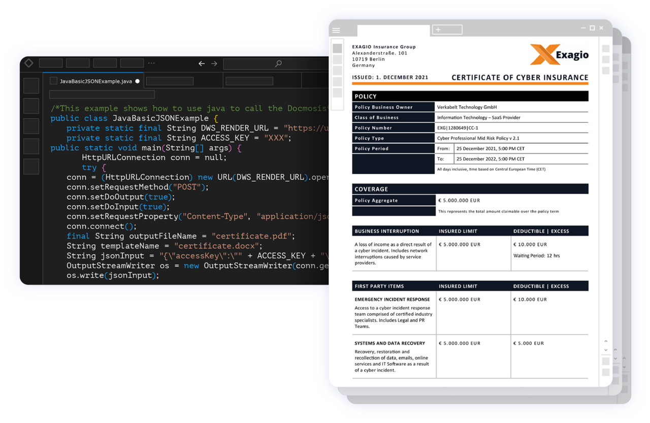 Generate PDF from Java - Docmosis